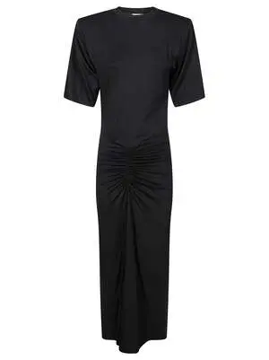 Andamane Maxi Suit With Short Sleeves For - Nero