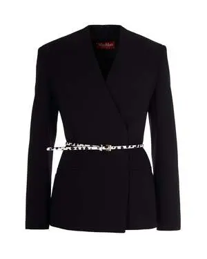 Max Mara Double-breasted Belted Jacket - Black
