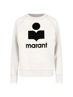 MARANT ETOILE Logo Graphic Crewneck Sweatshirt - Grey