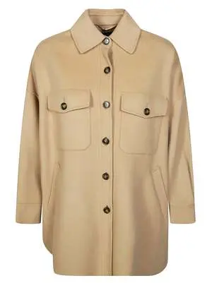 Max Mara Weekend Luxury Jacket With Shirt - Marrone
