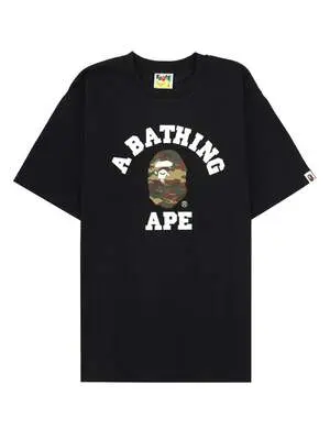 A BATHING APE Graphic Cotton T-shirt - Black