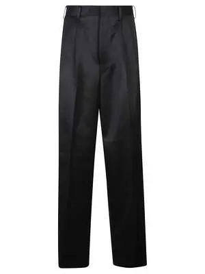Junya Watanabe Wool Viscose Trousers With Belt Loops - Black