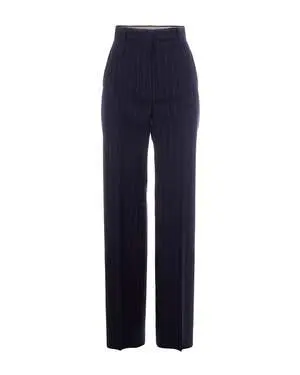 Max Mara High-waist Pinstripe Straight-leg Trousers