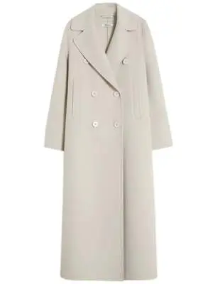 Max Mara Double Breasted Virgin Wool Coat With Central Vent