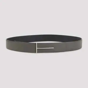 TOM FORD Calf Leather Belt - Grey