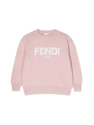 Fendi Roma Logo Wool Sweater - Pink