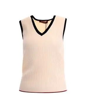 Max Mara Cozy Knit Sweater Perfect For Fall - Bianco Blu