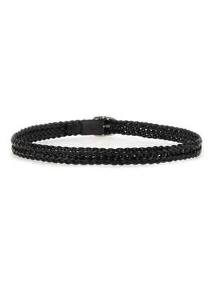 TOM FORD 2.5cm Woven Leather Belt - Black