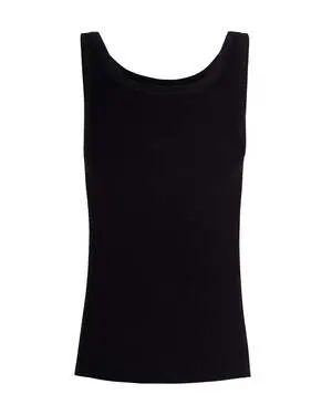Elisabetta Franchi Ribbed Tank Top - Nero/burro
