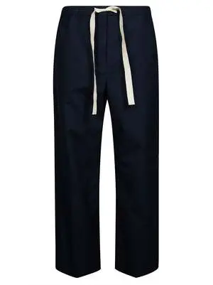 Max Mara Elegant Trousers With Drawstring Waist - Blu