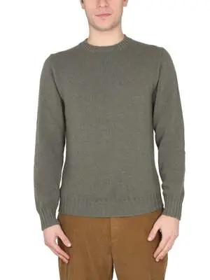 PT TORINO Ribbed Collar Crewneck Sweater - Green