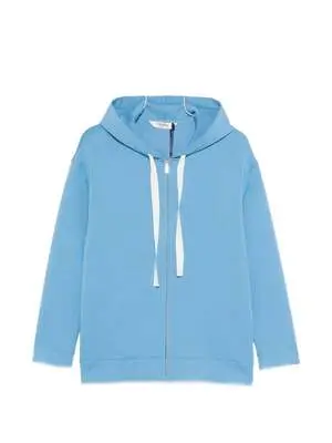 Max Mara Full-zip Drawstring Hooded Sweater - Azzurro
