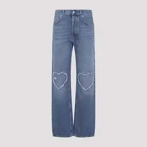 Moschino Laurel Crown Patch Denim Jeans