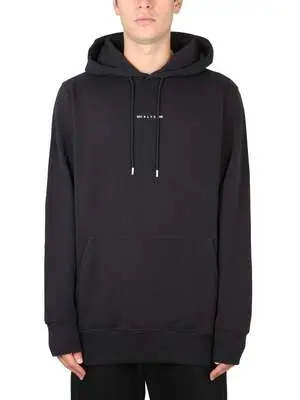 1017 Alyx 9sm Logo-print Pullover Hoodie - Black