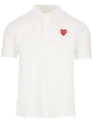 Play Comme Des Garcon Emblem Graphic Tee For Ss25 - White