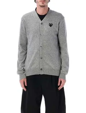 Play Comme Des Garcon V-neck Cardigan Size - Grigio