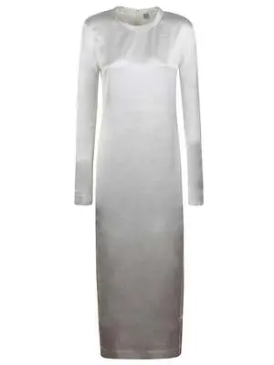 TOTEME Long Satin Crewneck Dress