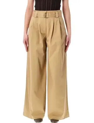SESSUN High-rise Trousers With Removable Belt - Cajou Beige