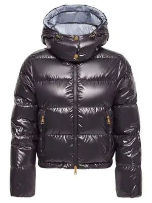 Moncler Down-filled Coat With Adjustable Hood - Blu