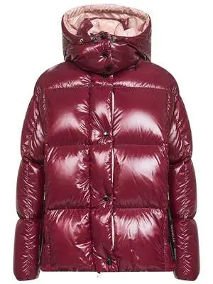 Moncler Mini Down-filled Coat With Adjustable Hood Size - Fucsia