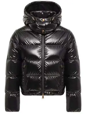 Moncler Mini Down-filled Coat With Adjustable Hood Size - Nero