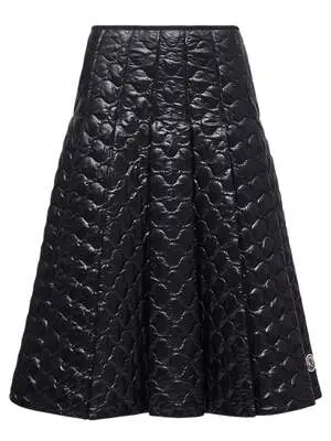 Moncler Mini Skirt With Zip And Hook Closure Size - Black