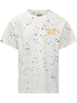GALLERY DEPT. Graphic Paint Splatter Cotton T-shirt - Clean White