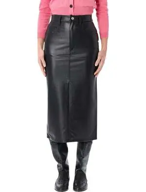 MARANT ETOILE Faux Leather Pencil Skirt - Black