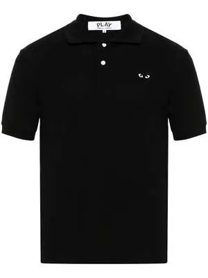 Play Comme Des Garcon Emblem Knit T-shirt For Ss26 - Black