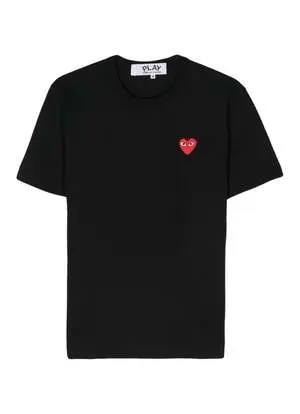 Play Comme Des Garcon Emblem Knit T-shirt For - Black