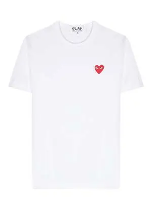 Play Comme Des Garcon Emblem Knit T-shirt For - White