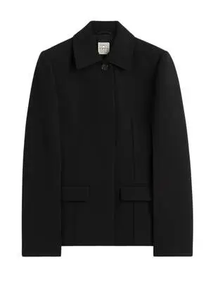 TOTEME Single-breasted Jacket With Spread Collar And Flap Pockets - Black