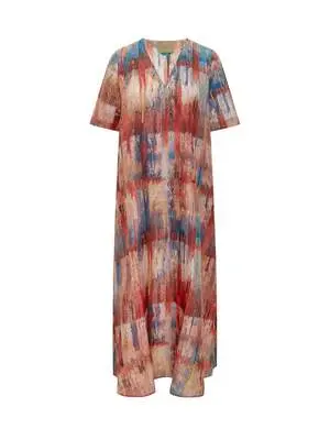 Momoni Abstract Pattern Long Suit - Multicolor Magenta