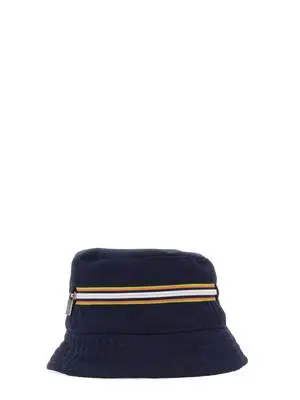 K-WAY Bucket Hat With Zipper Detail - Blue