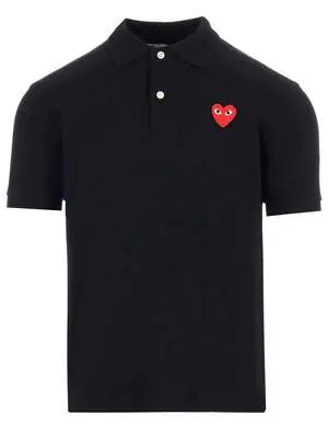 Play Comme Des Garcon Emblem Knit T-shirt - Black