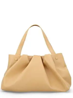 THEMOIRE Pleated Tote Bag - Beige