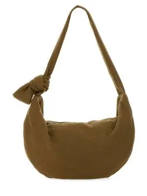ALYSI Mini Shoulder Bag With Knot Detail - Military Green