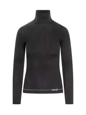 Moncler Premium Knitted Turtleneck Sweater - Nero