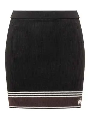 Amiri Mini Textured Skirt - Black