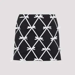 Moschino Chic Mini Skirt In 100% Virgin Wool - Black