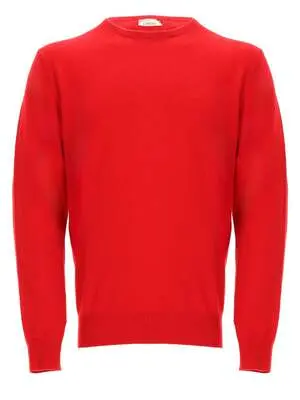 LANEUS Cashmere Crewneck Sweater - Red