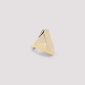 LANVIN Cubic Metal Chevaliere Ring For - Metallic