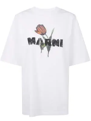 Marni Cotton Knit T-shirt - White