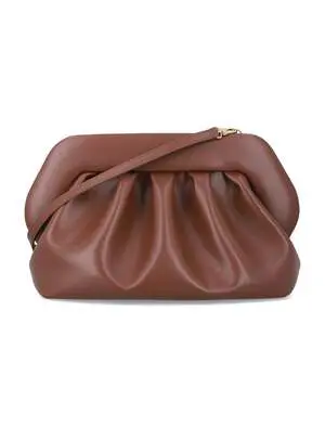 THE MOIRÈ Mini Sculptural Vegan Clutch 20 Cm X 32 Cm X 13 Cm - Brown