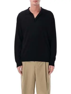 ROBERTO COLLINA Polo Collar Sweater - Black