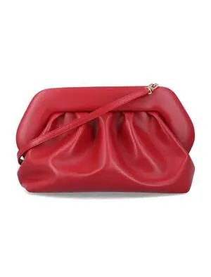 THE MOIRÈ Mini Vegan Clutch Bag With Sculptural Design 20x32x13 Cm - Red Chilli