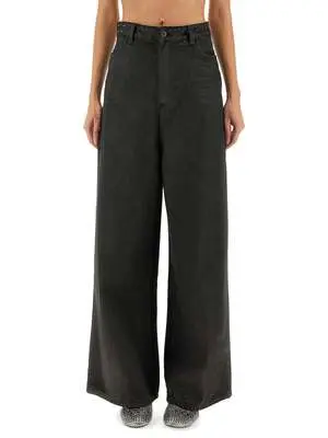 ALYSI Super Flare" Denim Pants - Black