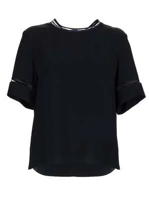 Fabiana Filippi Chain Trim Silk Blend Shirt