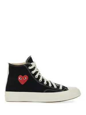 CONVERSE X COMME DES GARONS PLAY Classic Logo Sneakers For All Seasons - Black
