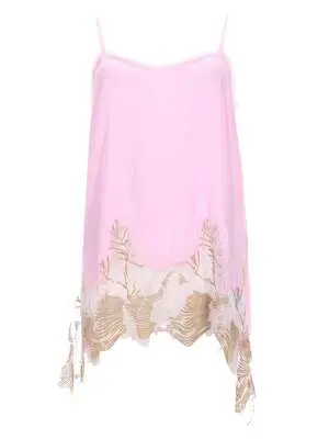 Fabiana Filippi Elegant Lace Detail Top Size - Pink